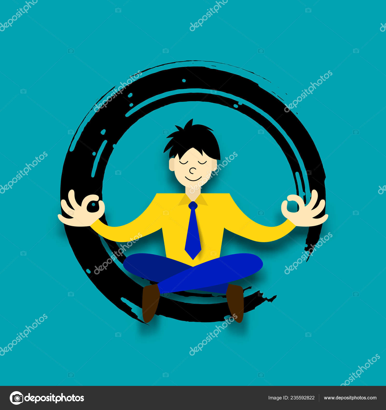 Business Zen Vector Paper Art Cartoon Stock Illustration by ©tulpahn ...