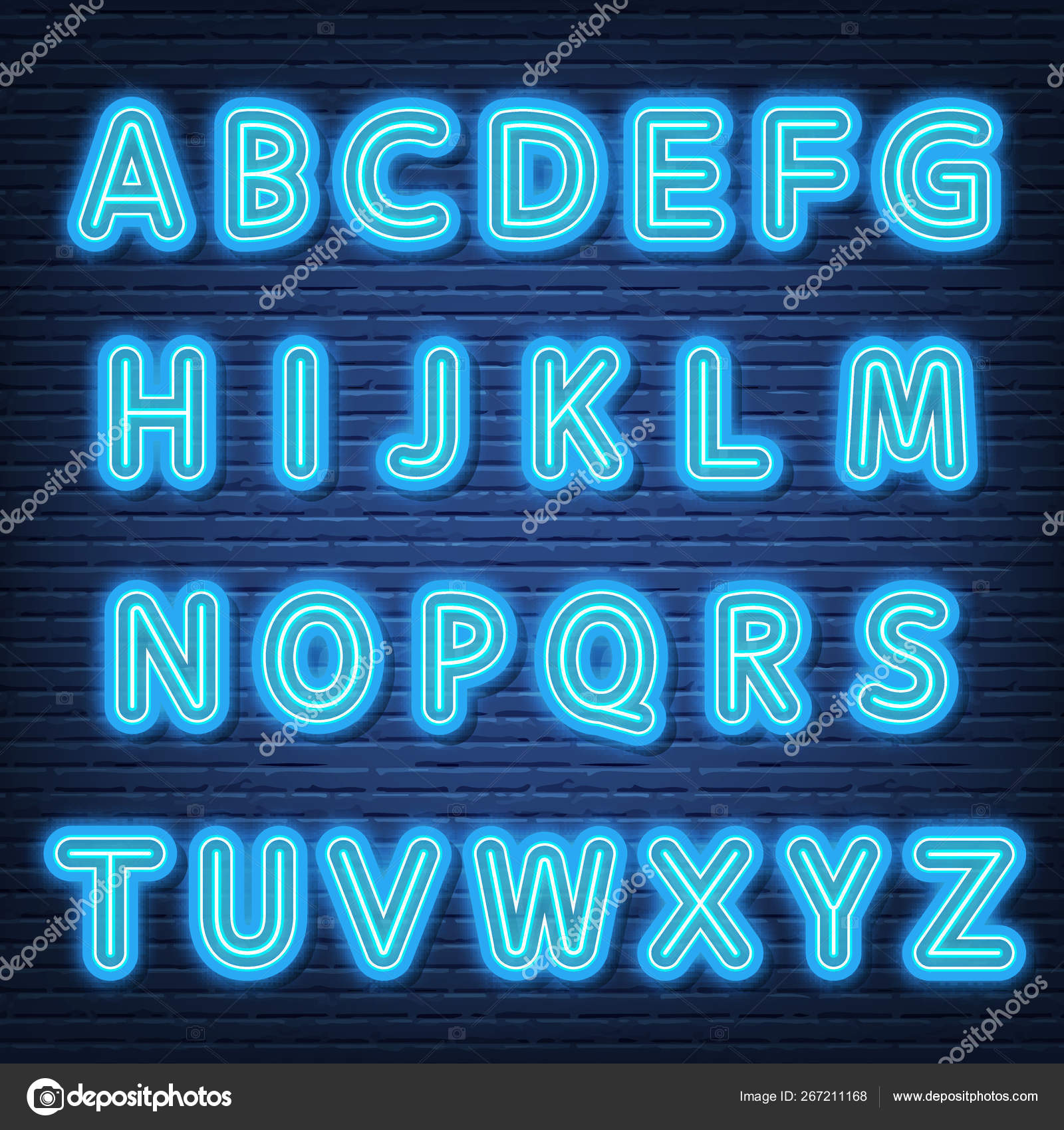 Neon letters signboard Stock Vector by ©tulpahn 267211168