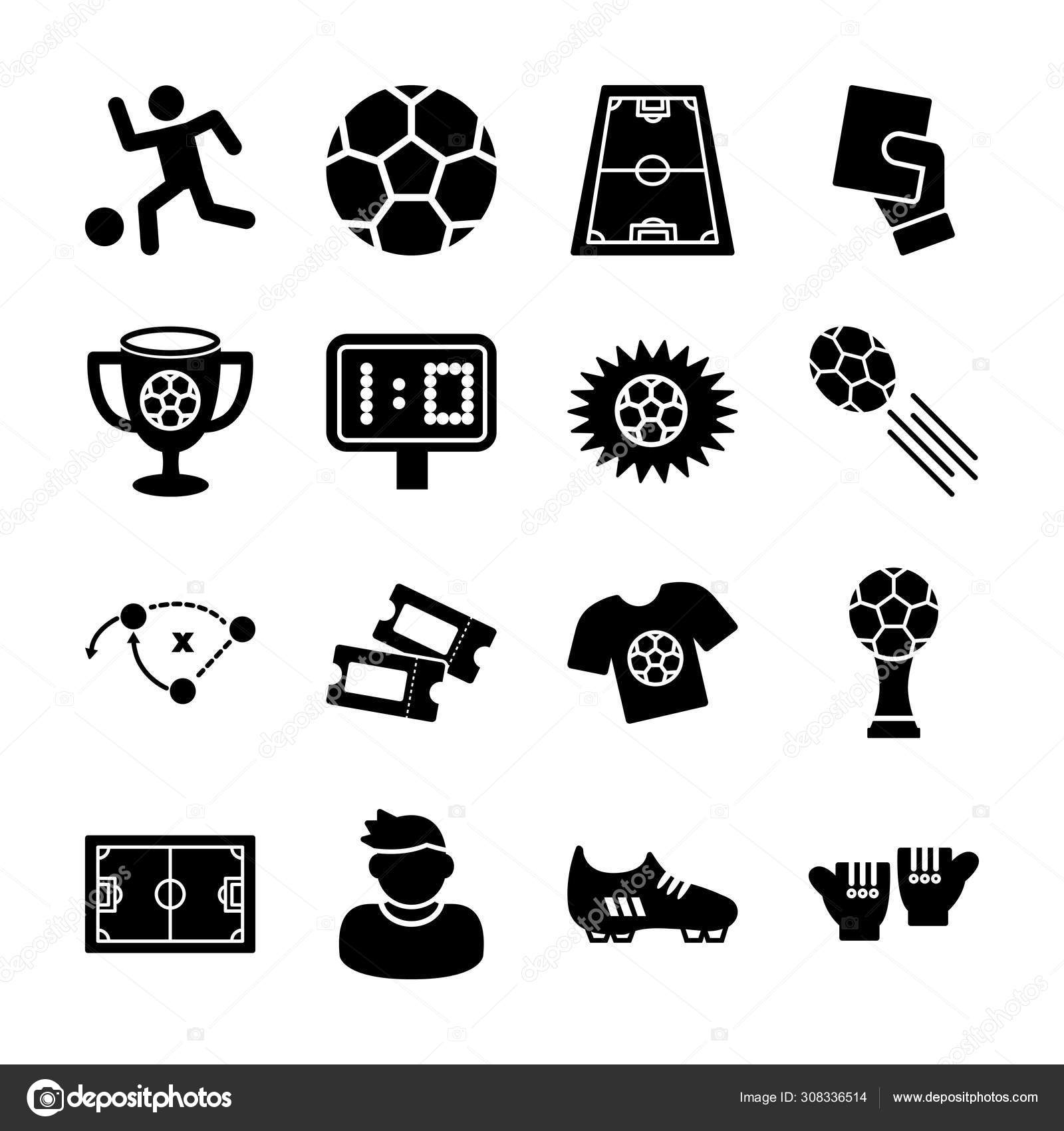 Soccer solid icons Stock Vector Image by ©tulpahn #308336514