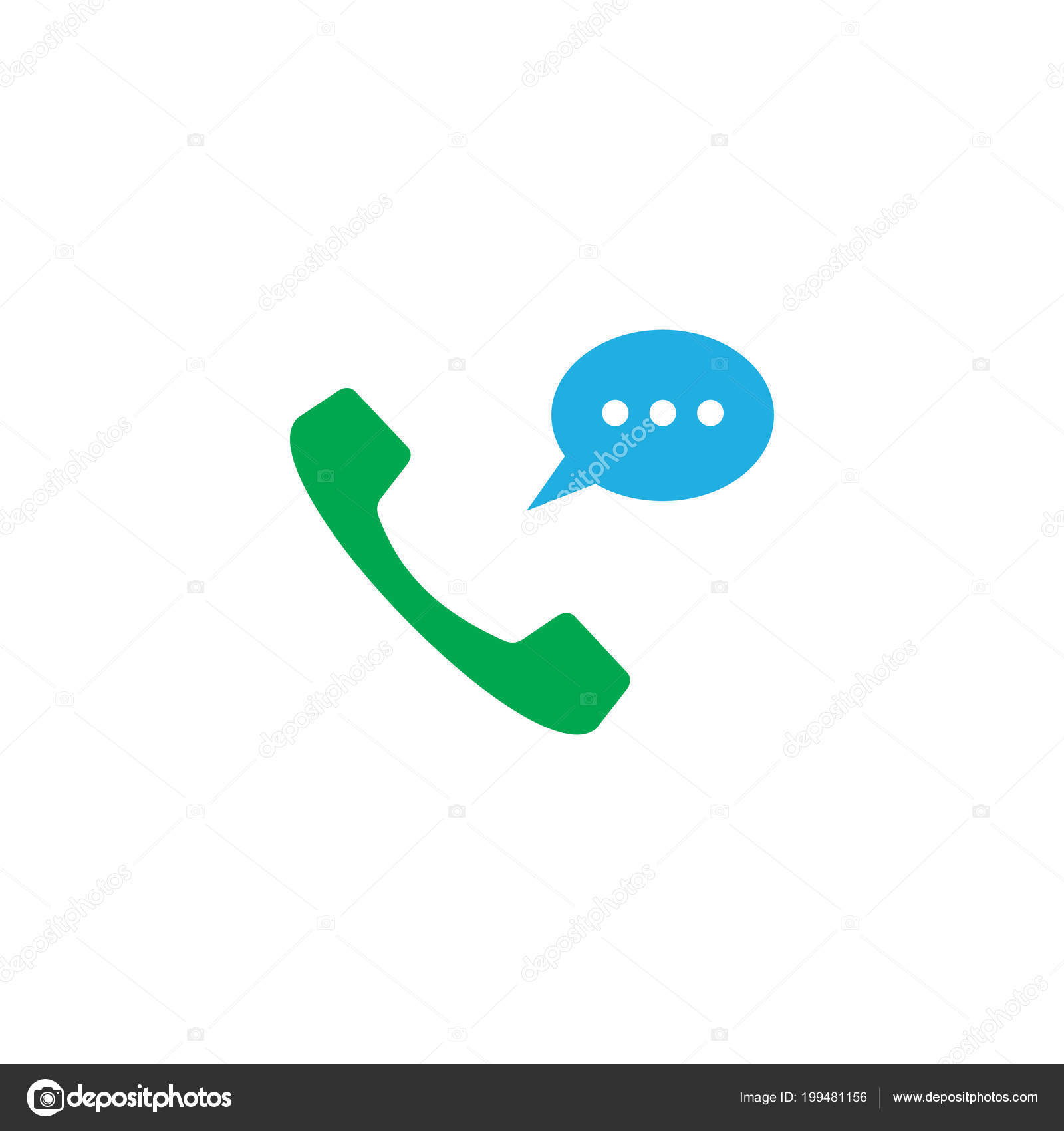 Call Logo Icon Design Stock Vector by ©putracetol 199481156