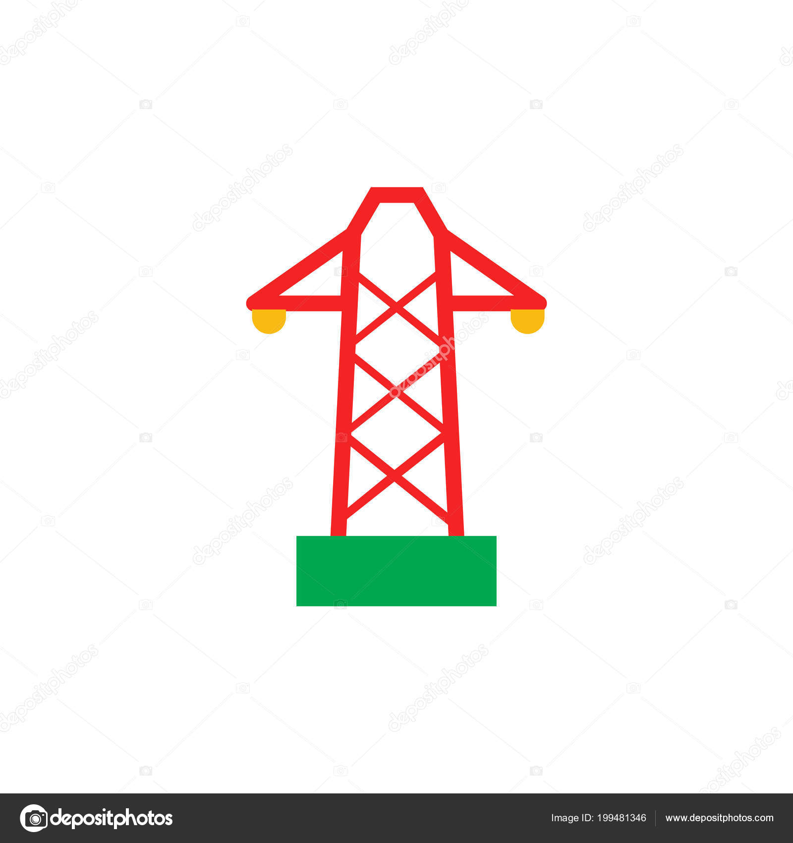 Pylons Construction Logo Icon Design Stock Vector by ©putracetol 199481346