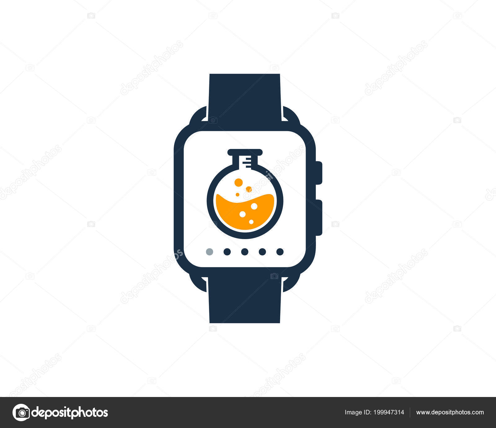 Smart Watch Lab Icon Logo Design Element Stock Vector Image by ...