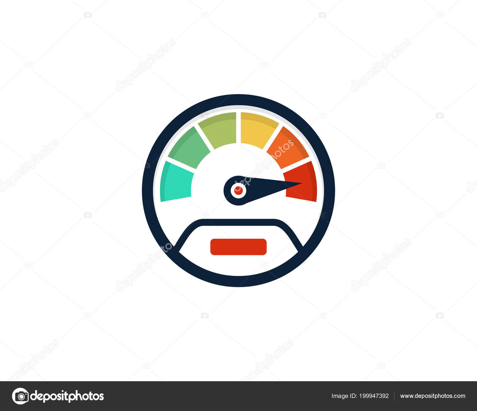 Icono Velocímetro Diseño Logo Elemento vector, gráfico vectorial ...