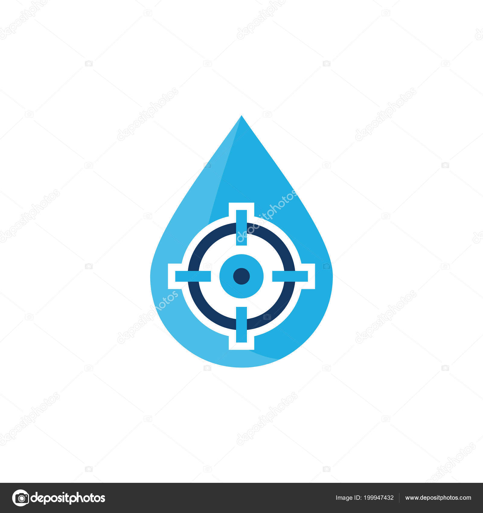 Water Target Logo Icon Design Stock Vector Image by ©putracetol #199947432