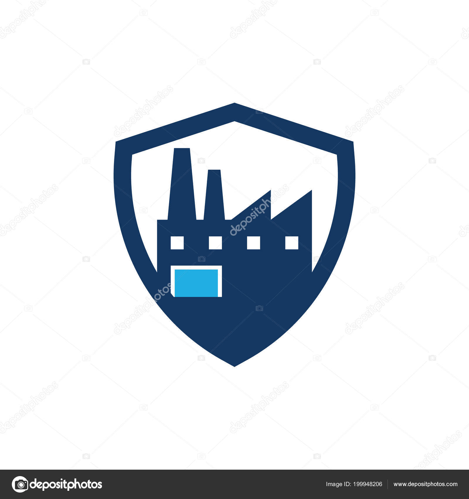 Shield Logo Design Isolated White Background Vector Illustration Stock ...