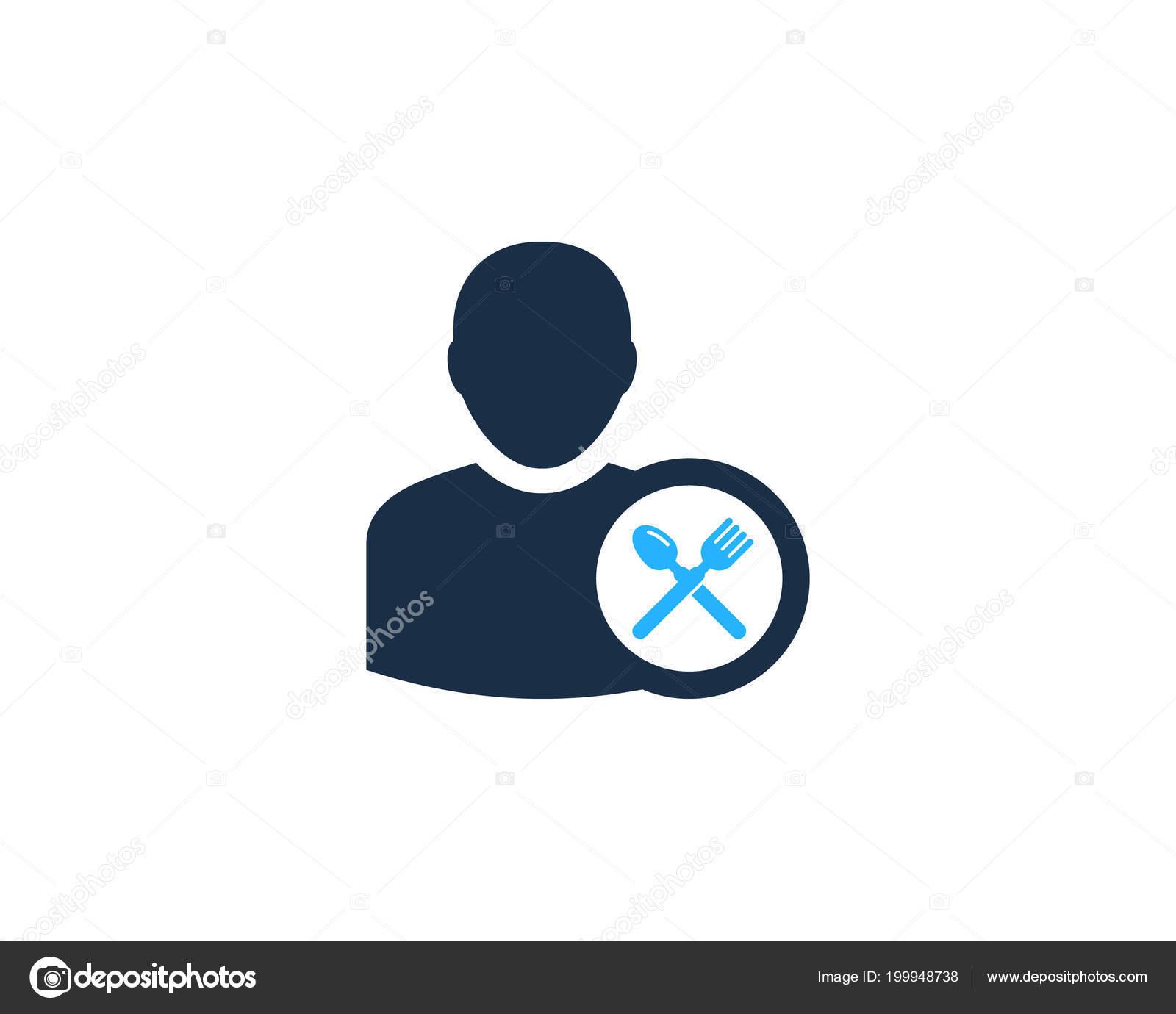 Food User Icon Logo Design Element Stock Vector by ©putracetol 199948738