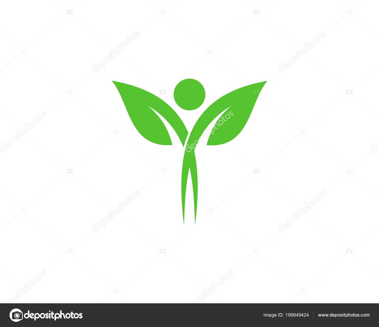 Eco Wellness Logo Icon Design Stock Vector Image by ©putracetol #199949424
