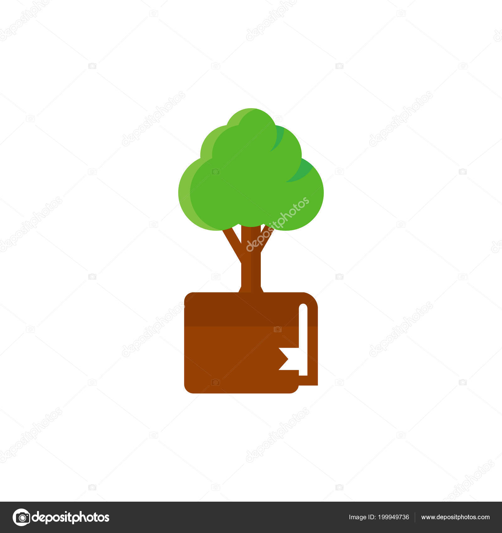 Book Tree Logo Icon Design Stock Vector Image by ©putracetol #199949736