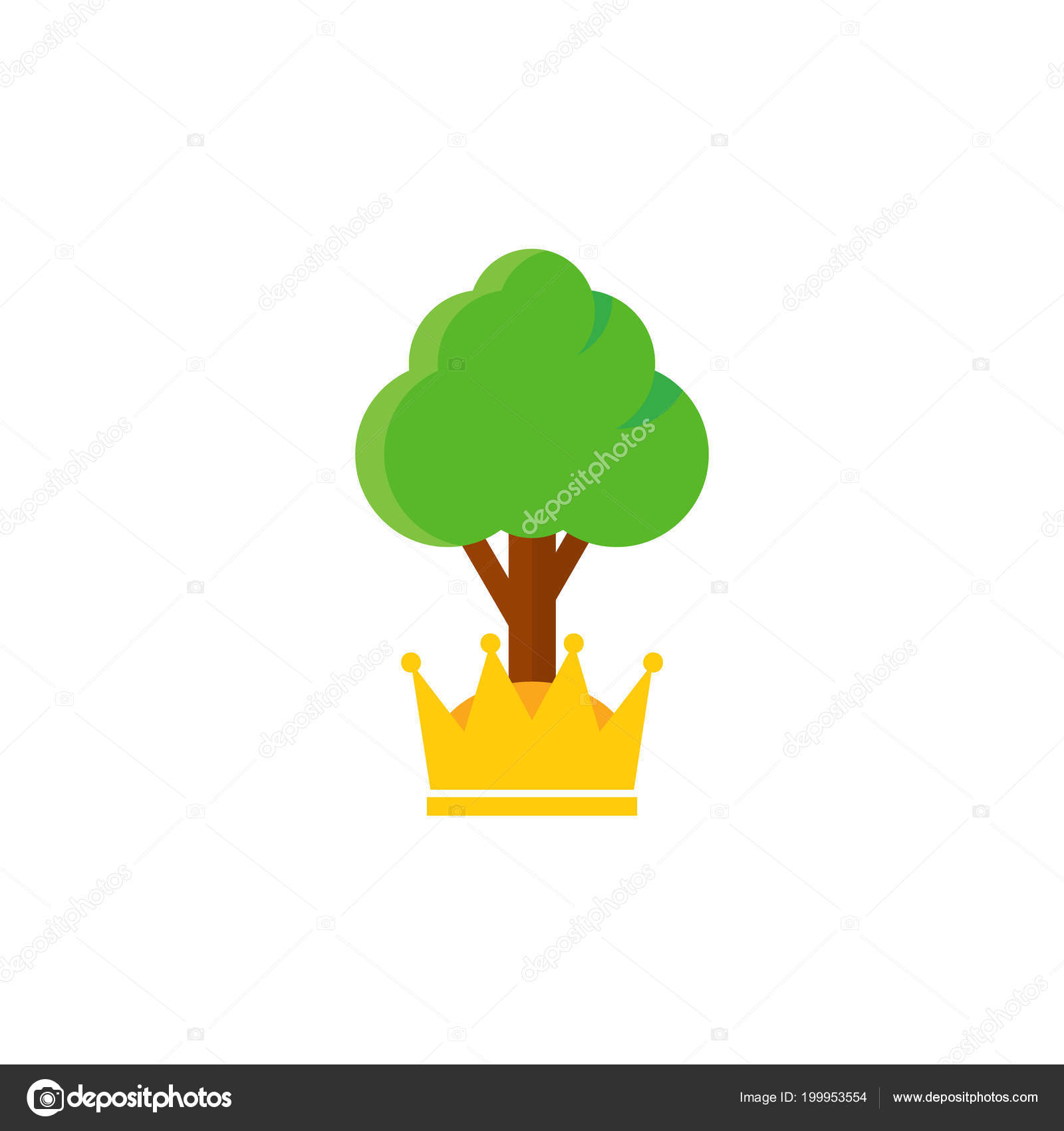 King Tree Logo Icon Design Stock Illustration by ©putracetol #199953554