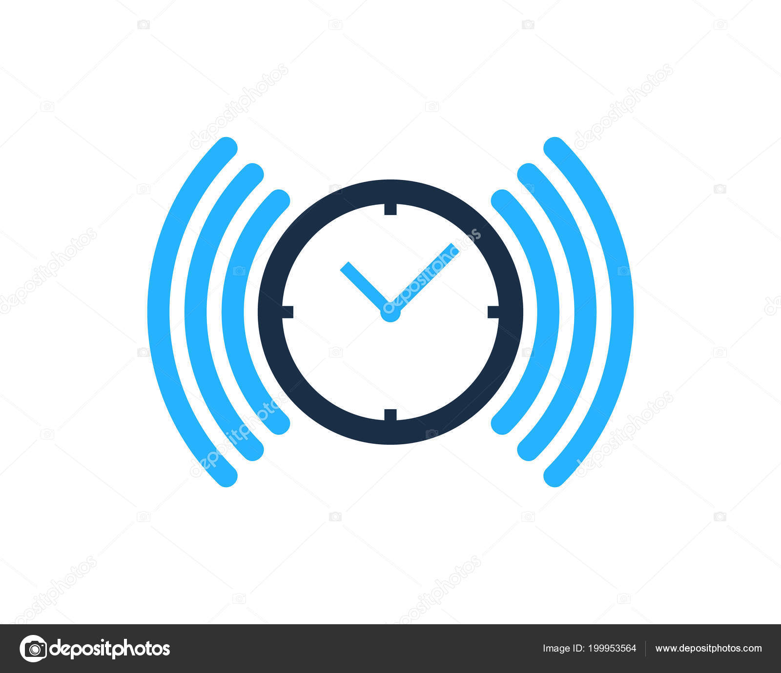 Elemento Diseño Logotipo Wifi Time Icon Vector de stock por ©putracetol ...
