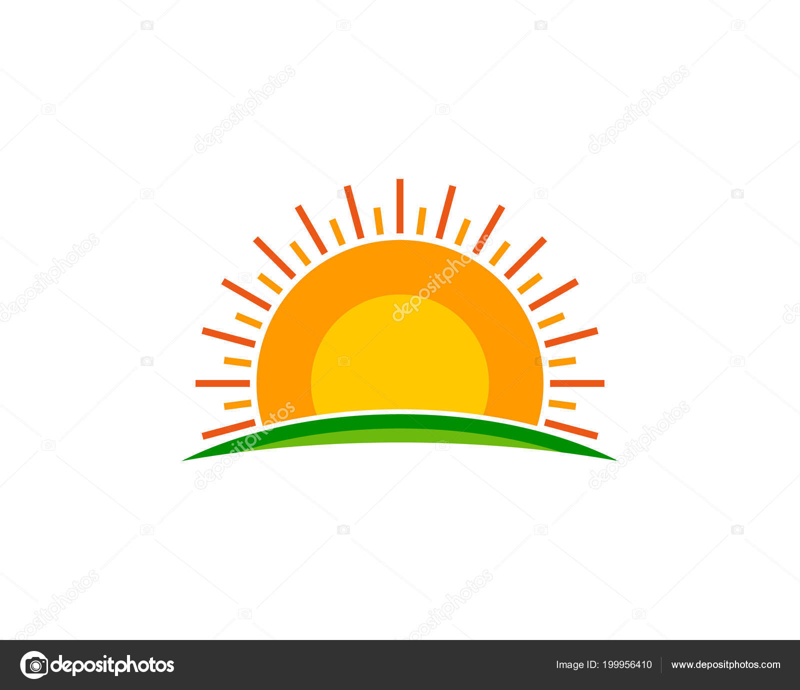 Horizon Sun Icon Logo Design Element Stock Vector Image by ©putracetol ...