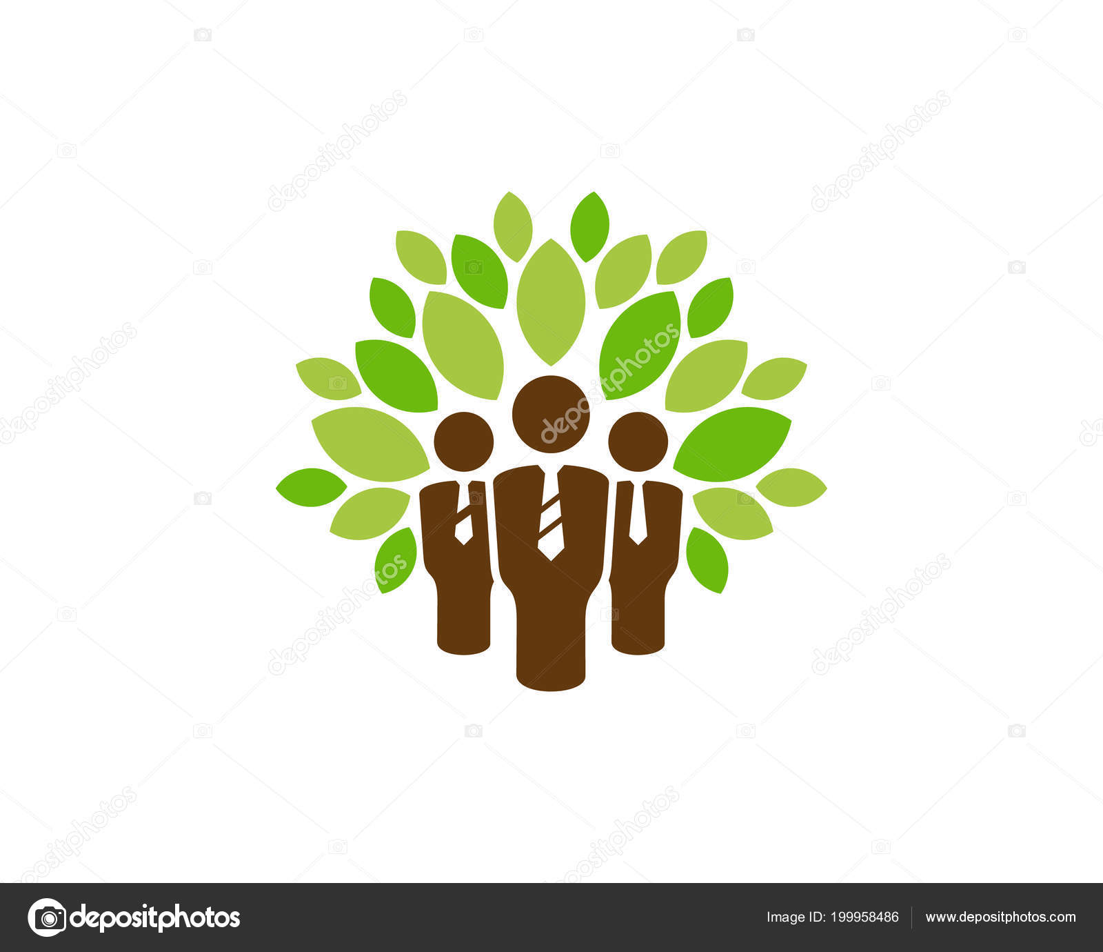 Group Tree Icon Logo Design Element — Stock Vector © putracetol #199958486