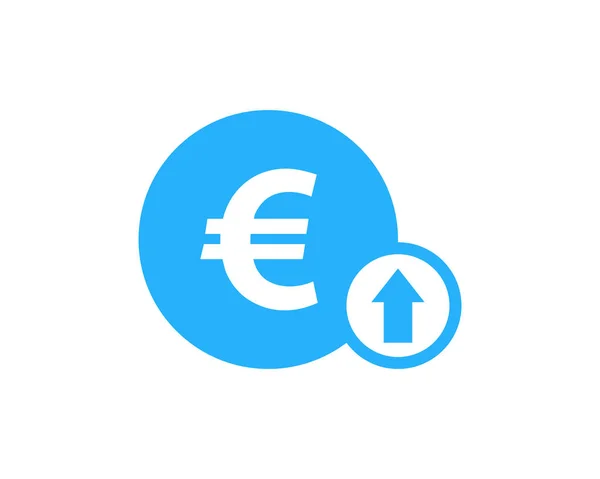 Cost symbol euro increase icon. Vector symbol image isolated on ...