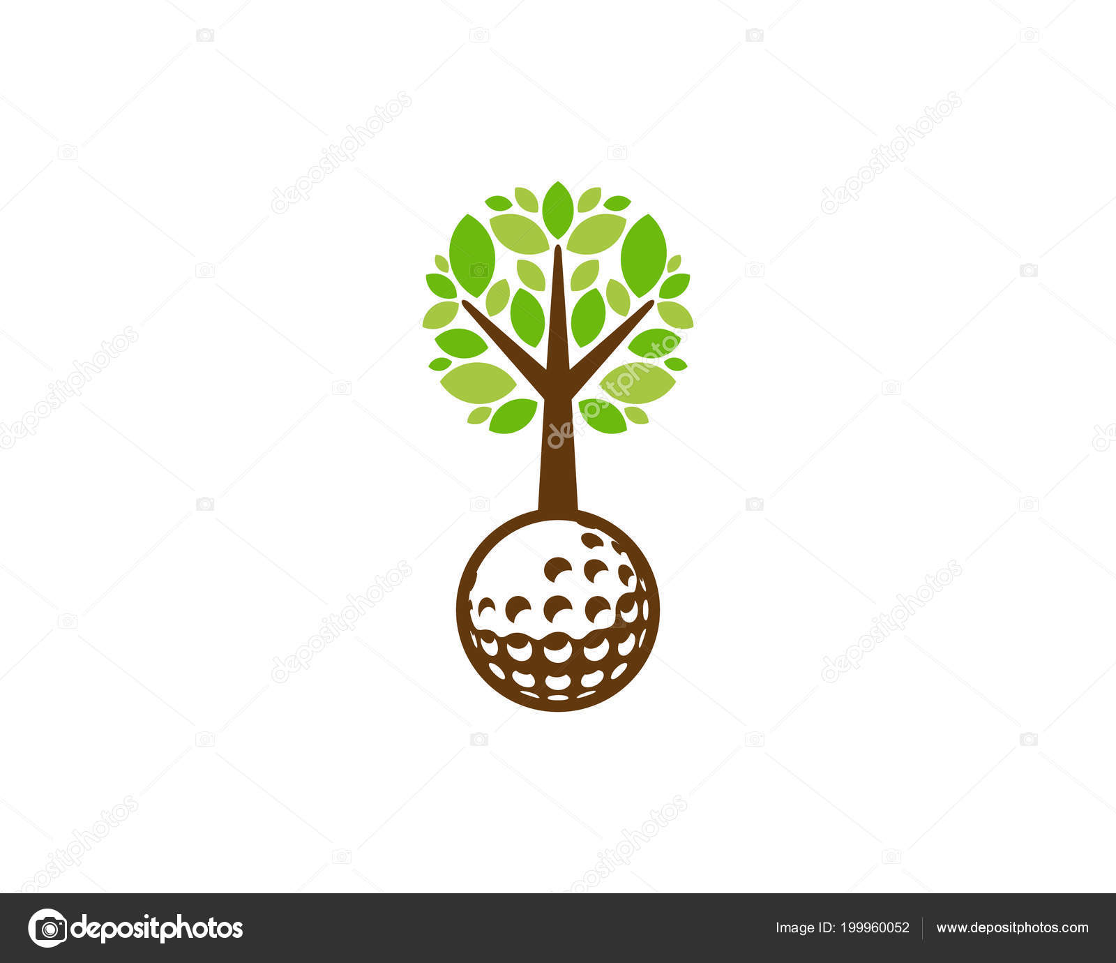 Golf Tree Icon Logo Design Element Stock Vector Image by ©putracetol ...