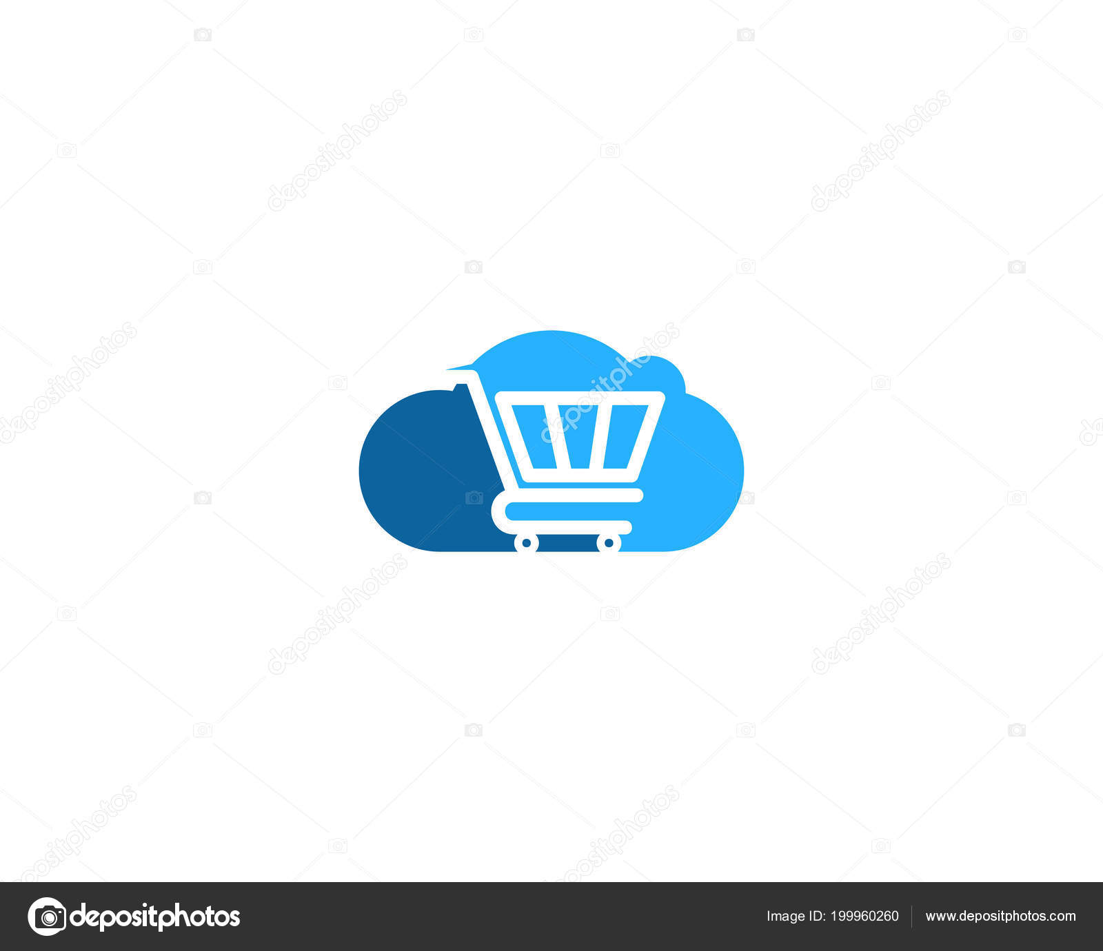 Cloud Shop Shopping Logo Design Element Stock Vector Image by ...