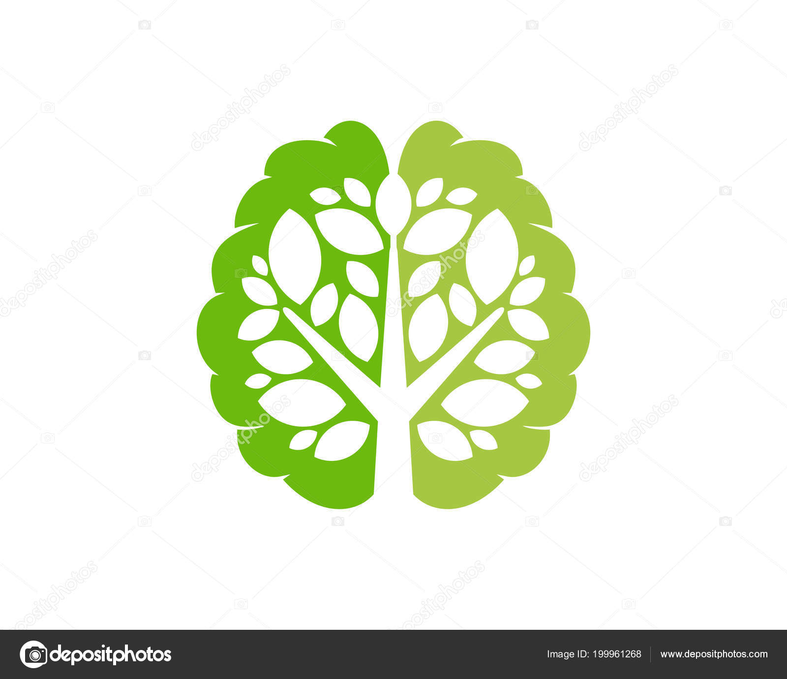 Brain Tree Icon Logo Design Element Stock Vector Image by ©putracetol ...