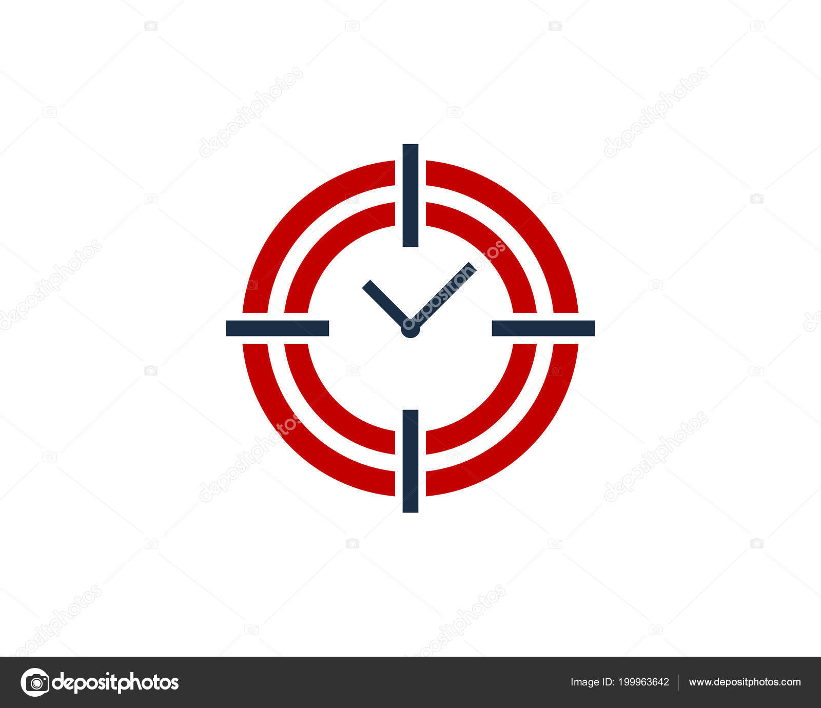 Target Time Icon Logo Design Element Stock Vector Image by ©putracetol ...
