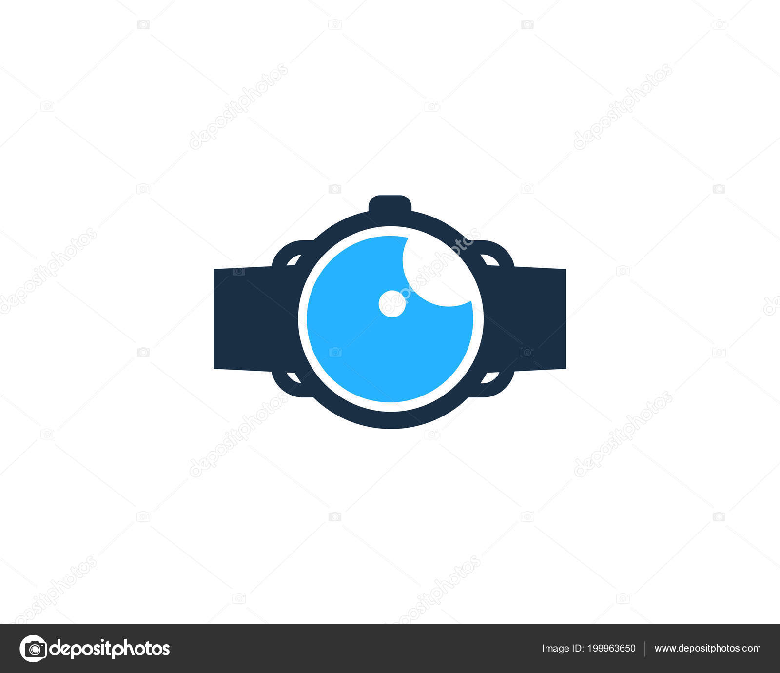 Eye Smart Watch Icon Logo Design Element Stock Vector Image by ...