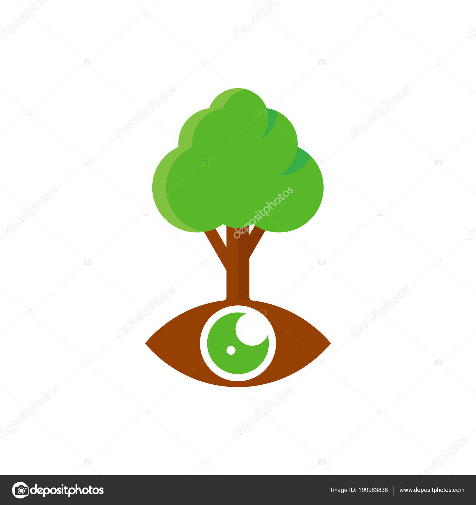 Vision Tree Logo Icon Design Stock Vector Image by ©putracetol #199963838