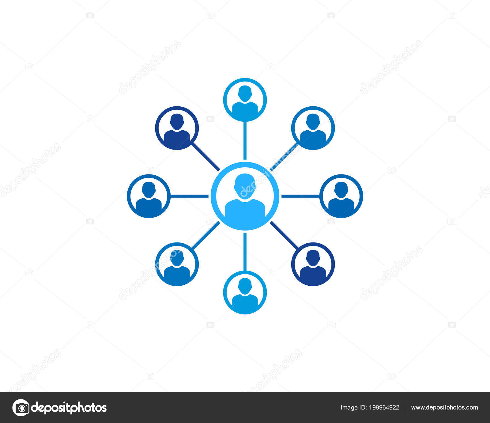 Connected Social Network Icon Logo Design Element Stock Vector by ...