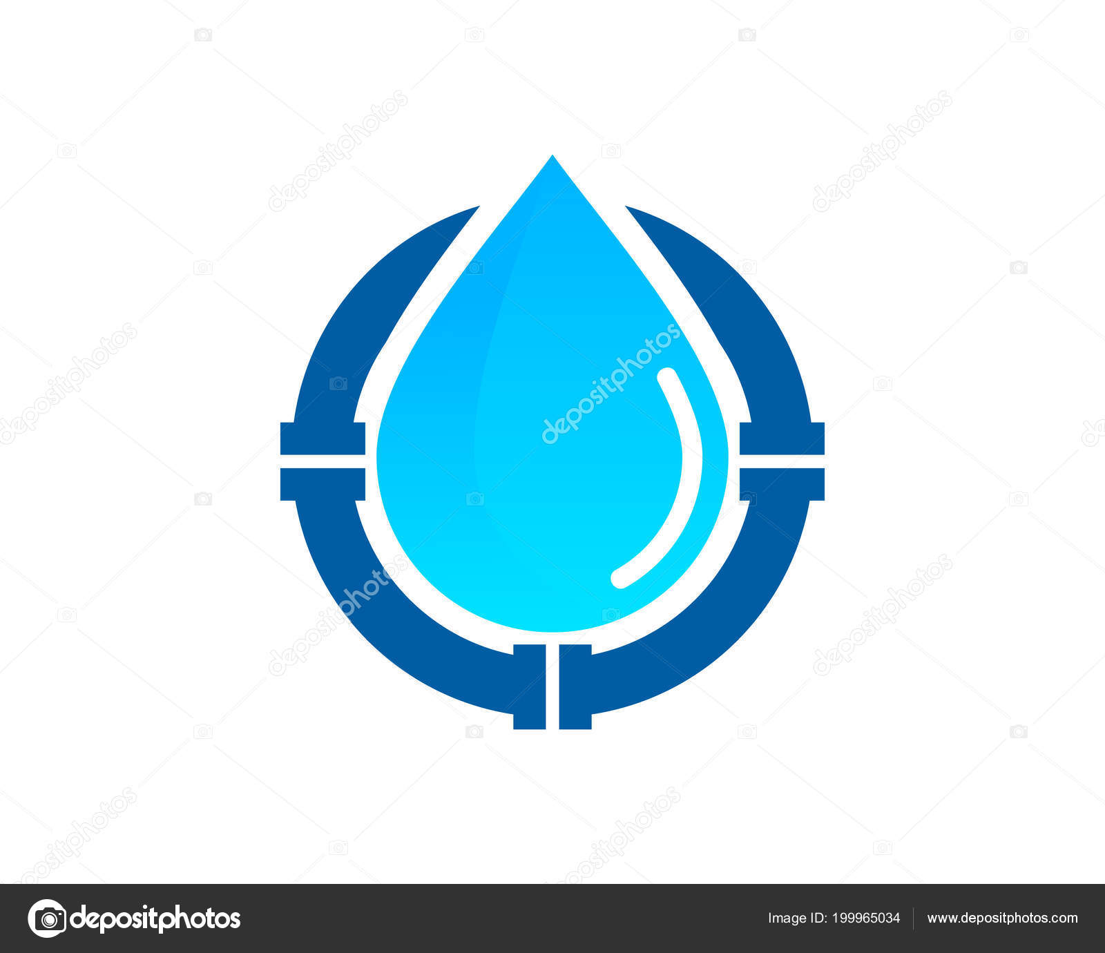 Water Plumbing Logo Design Template Element Stock Vector Image by ...