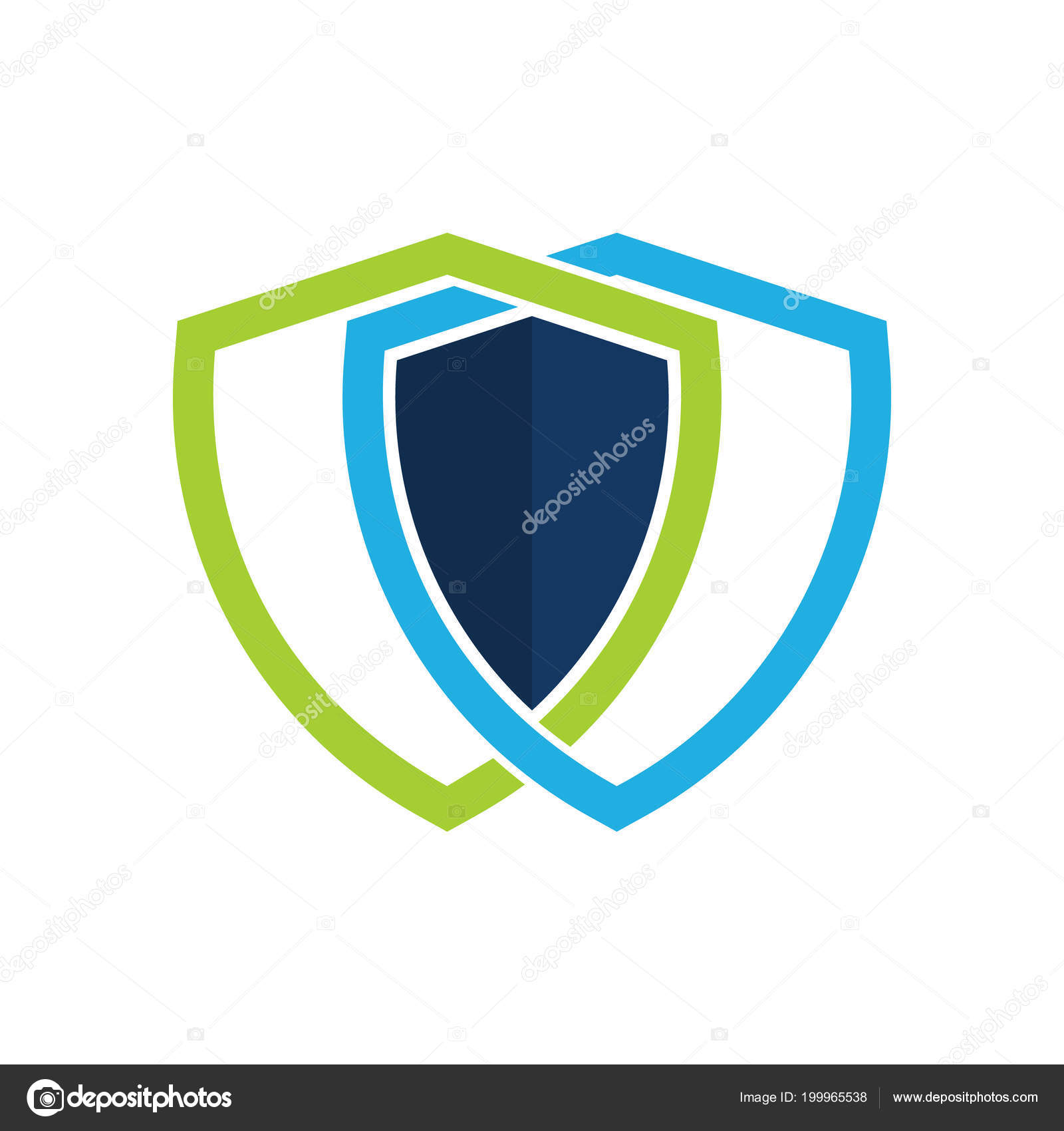 Shields Logo Design Isolated White Background Vector Illustration Stock ...