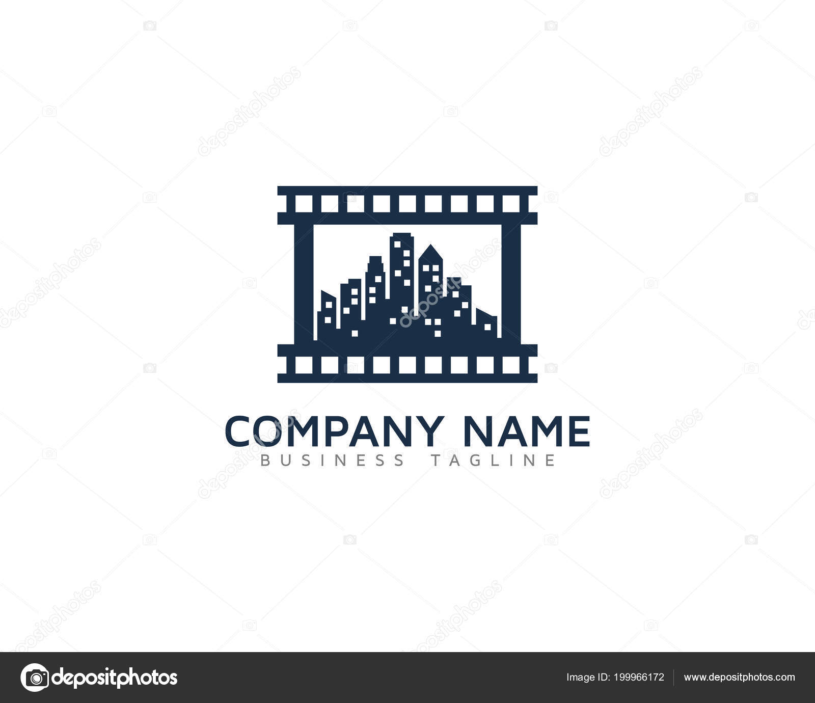 Desain Ikon Logo Video Kota Vektor Stok oleh ©putracetol 199966172