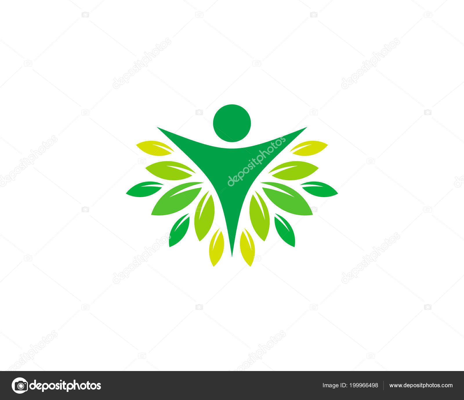 Leaf Wellness Logo Icon Design Stock Vector Image by ©putracetol #199966498