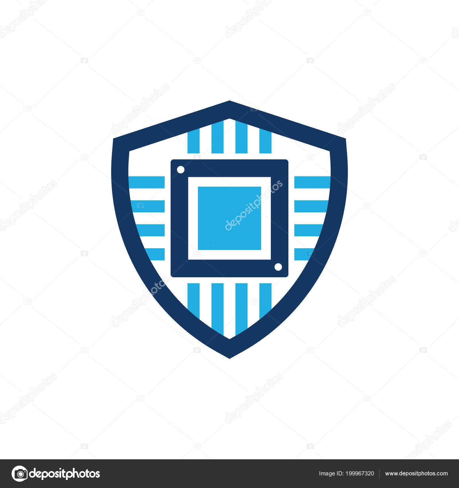 Shield Logo Design Isolated White Background Vector Illustration Stock ...
