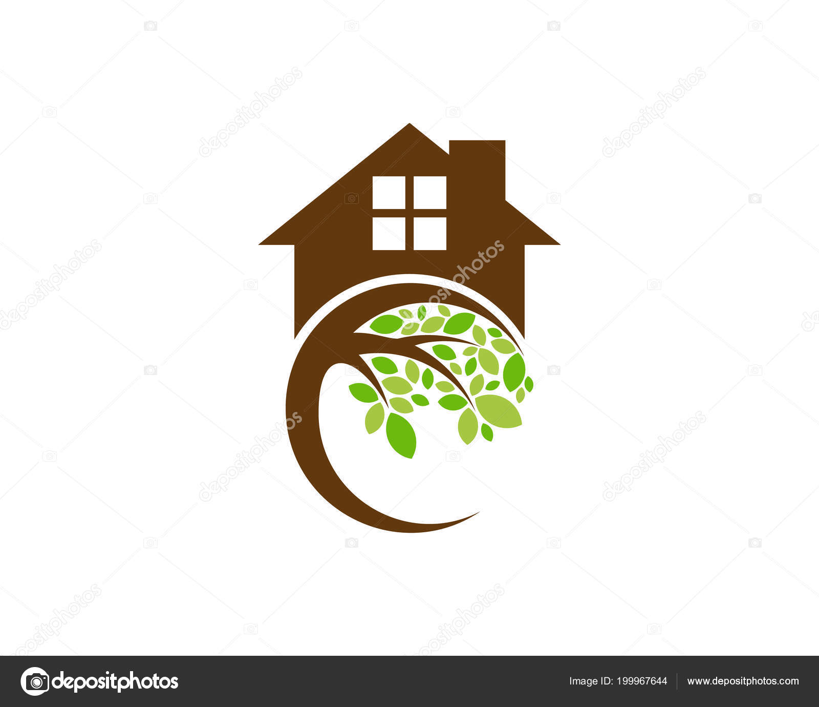 House Tree Icon Logo Design Element Stock Vector Image by ©putracetol ...