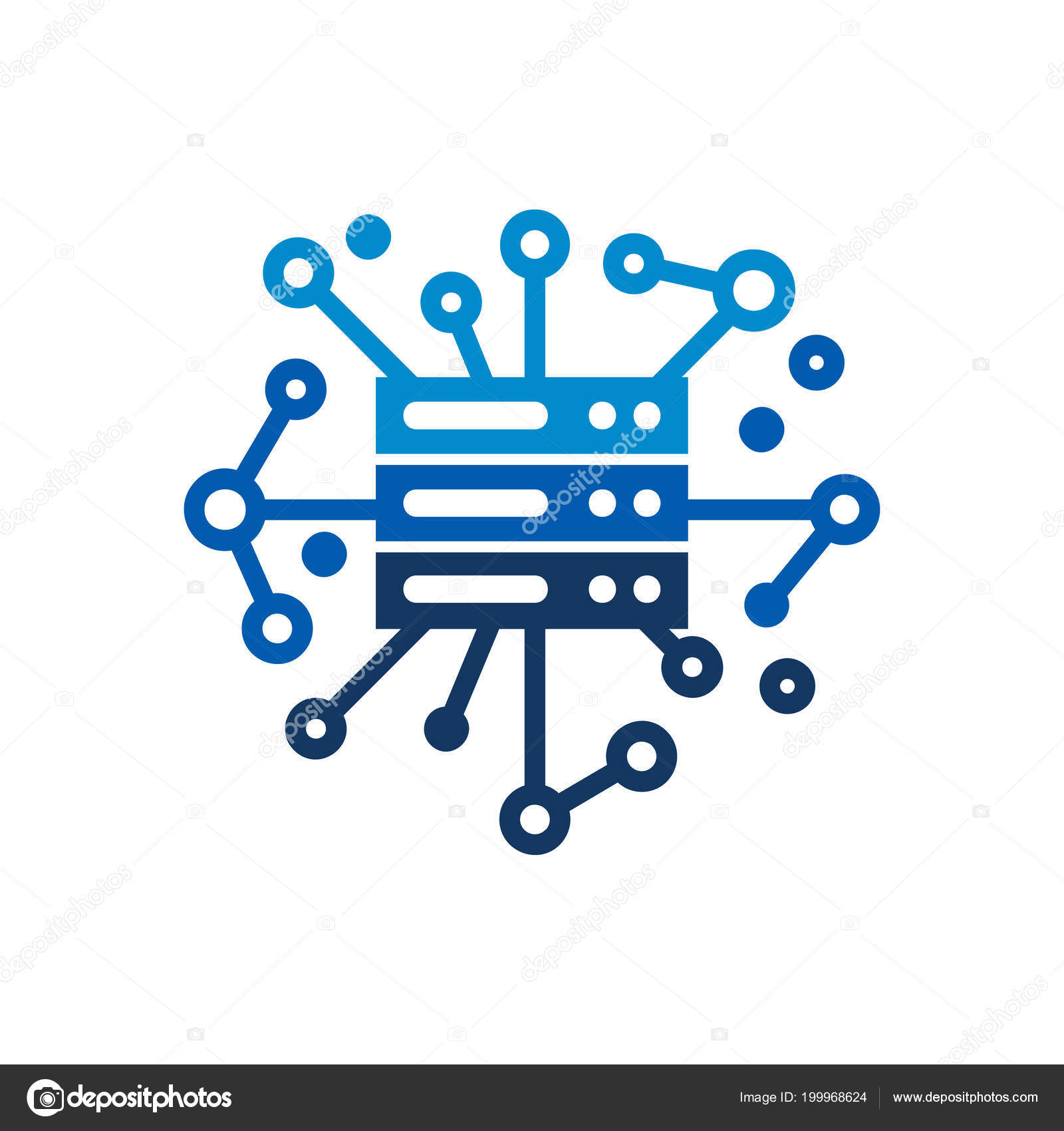 Technology Server Logo Icon Design Stock Vector Image by ©putracetol ...
