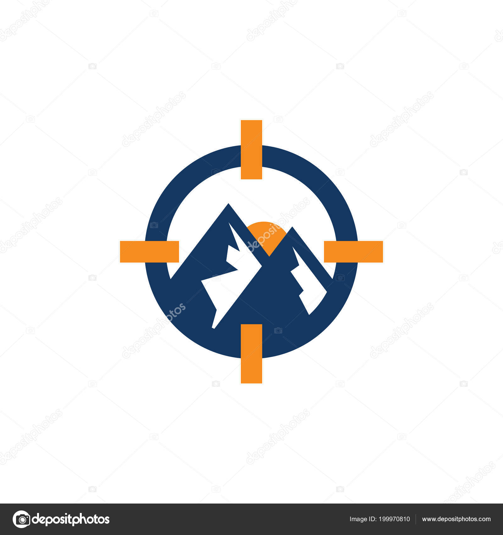 Mountain Target Logo Icon Design Stock Vector Image by ©putracetol ...