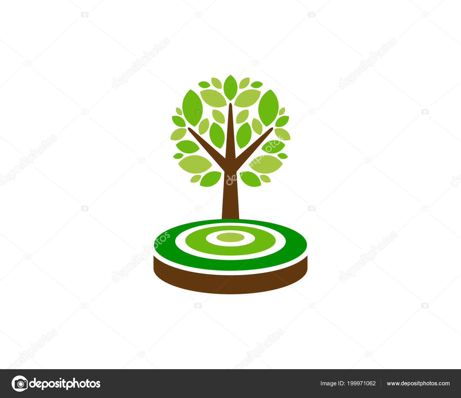 Tree Target Icon Logo Design Element Stock Vector Image by ©putracetol ...