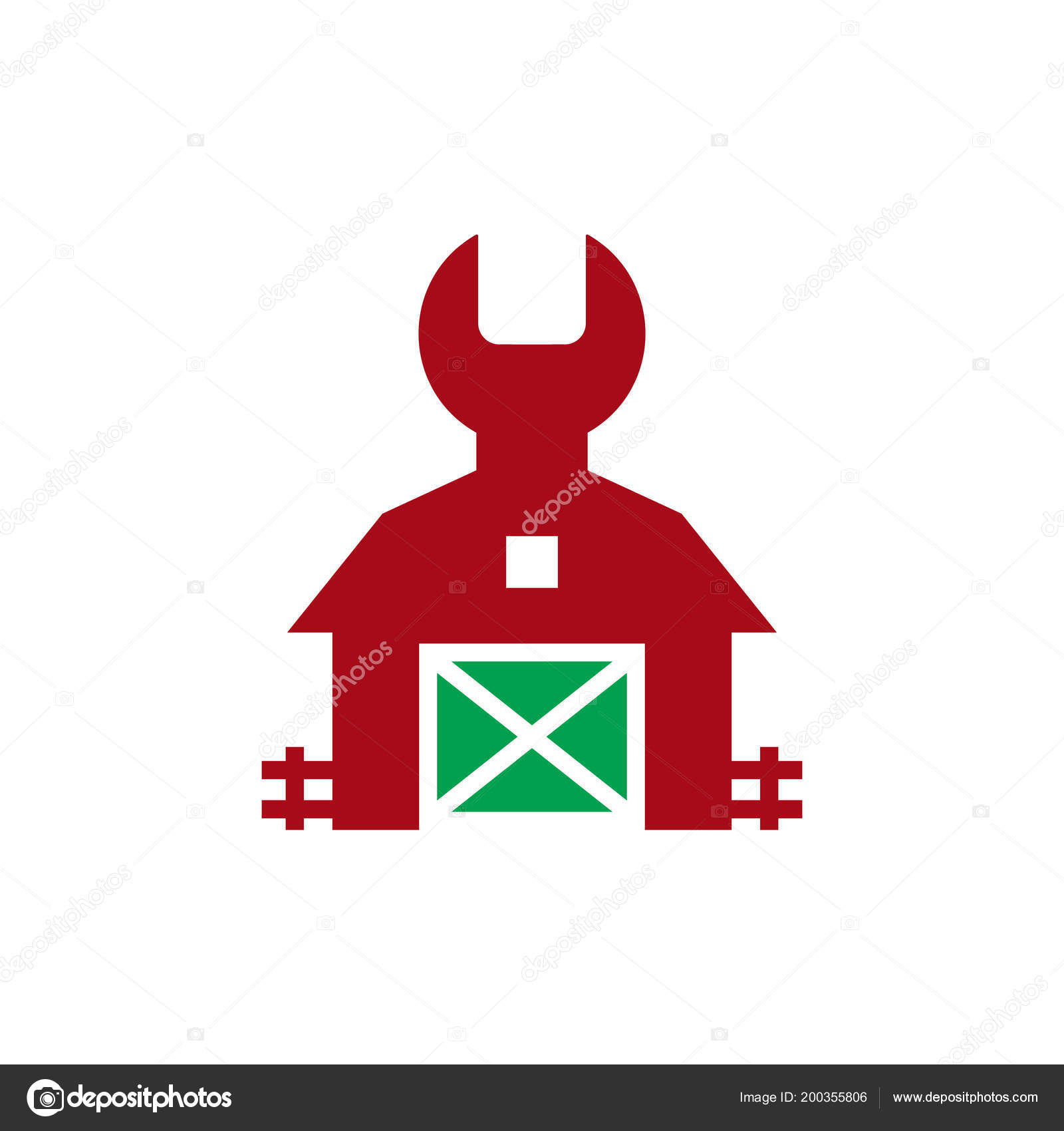 Farm Repair Logo Icon Design Stock Vector by ©putracetol 200355806