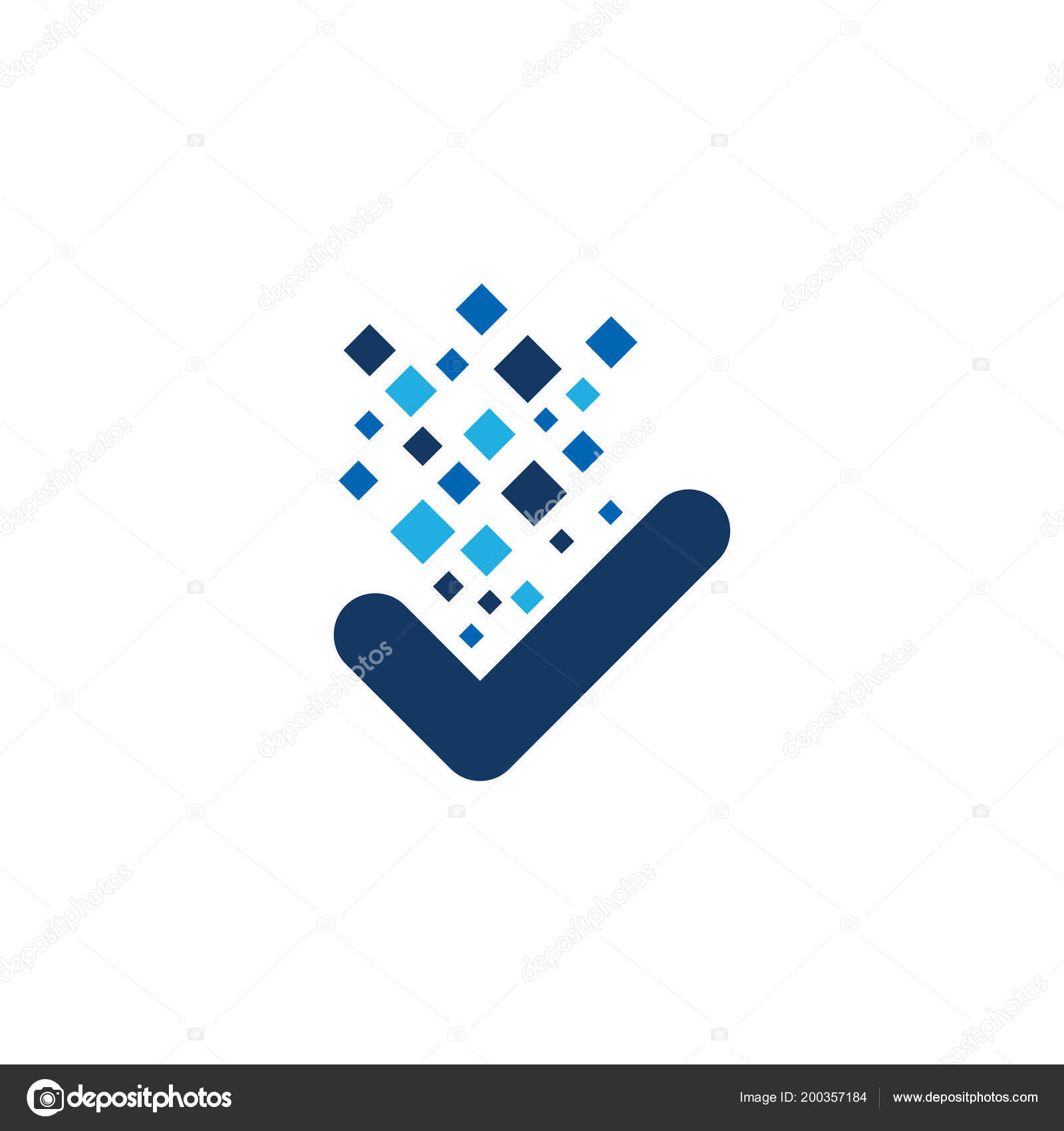 Comprobar Logo Pixel Icon Design Vector de stock #200357184 de ©putracetol