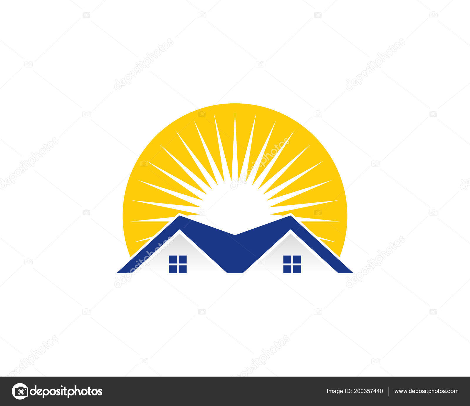 Logo Immobilier Sun Real Estate Icon Design Stock Vector by ©putracetol ...