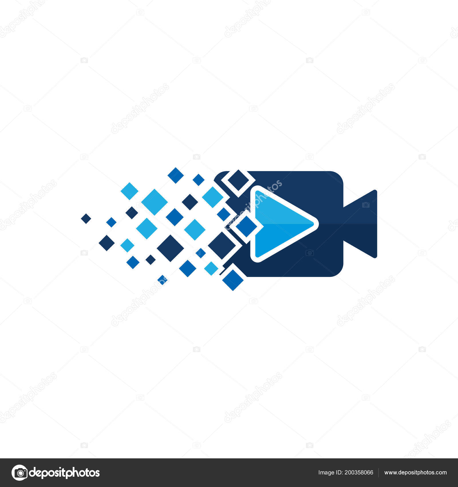 Video Pixel Logo Icon Design Stock Vector by ©putracetol 200358066