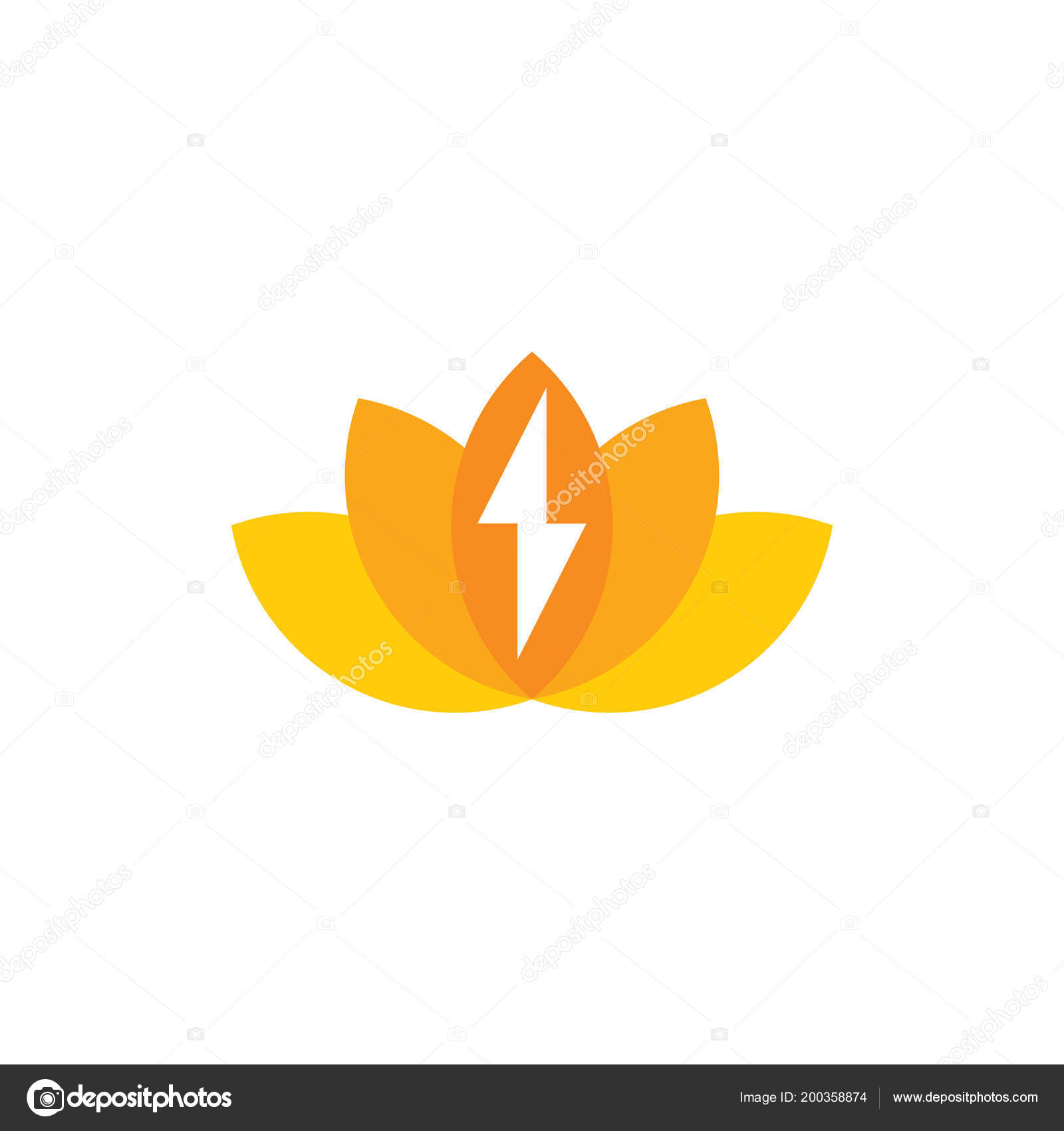 Lotus Energy Logo Icon Design Stock Vector Image by ©putracetol #200358874