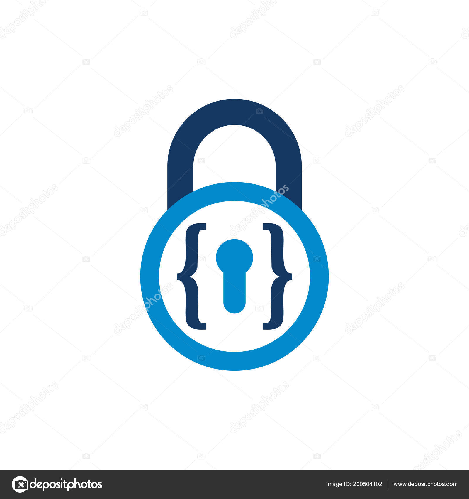 Code Lock Logo Icon Design Stock Vector by ©putracetol 200504102
