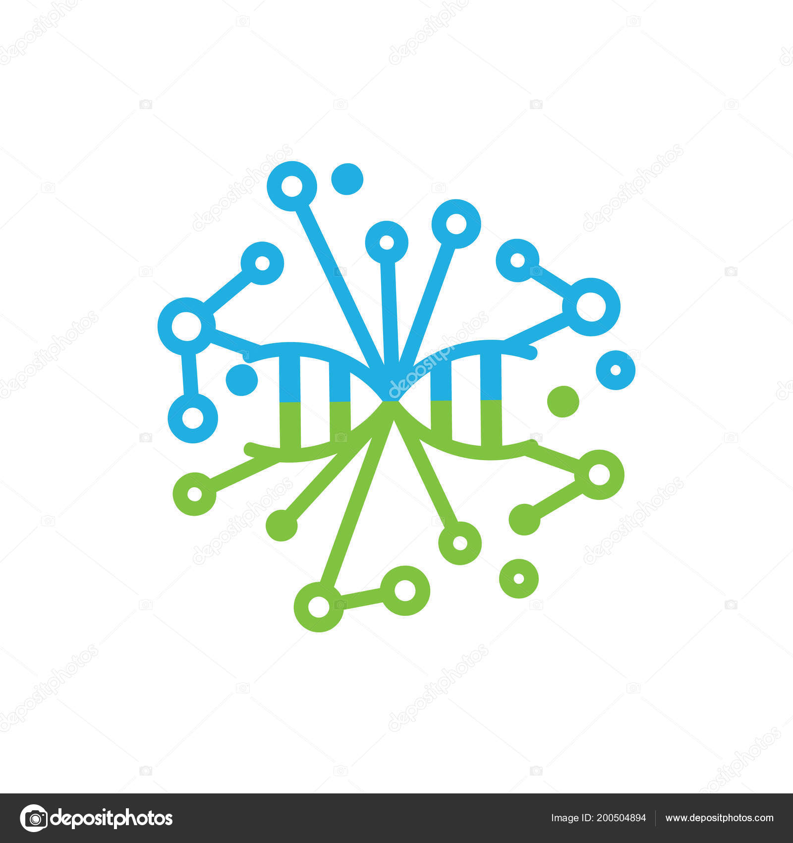 Dna Network Logo Icon Design Stock Vector Image by ©putracetol #200504894