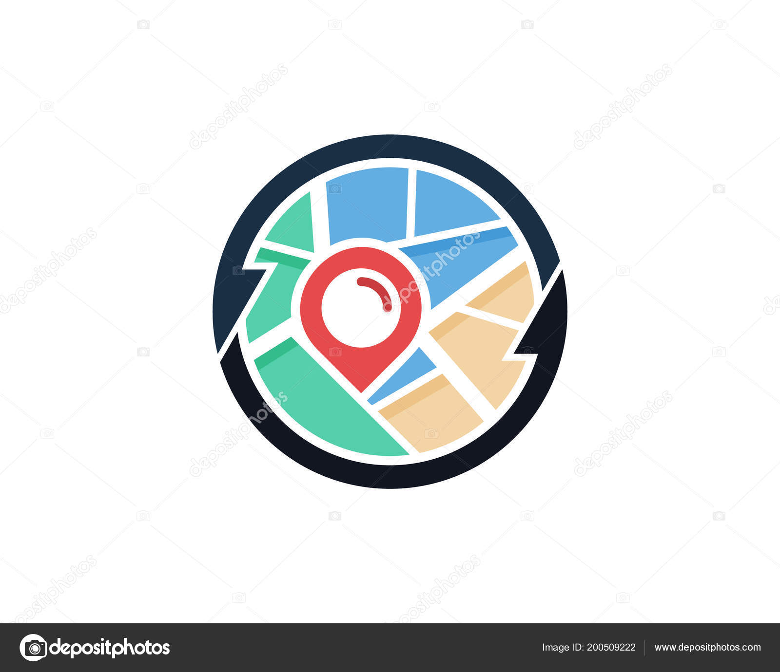 Map Logo Icon Design Vector Illustration Stock Vector Image by ...