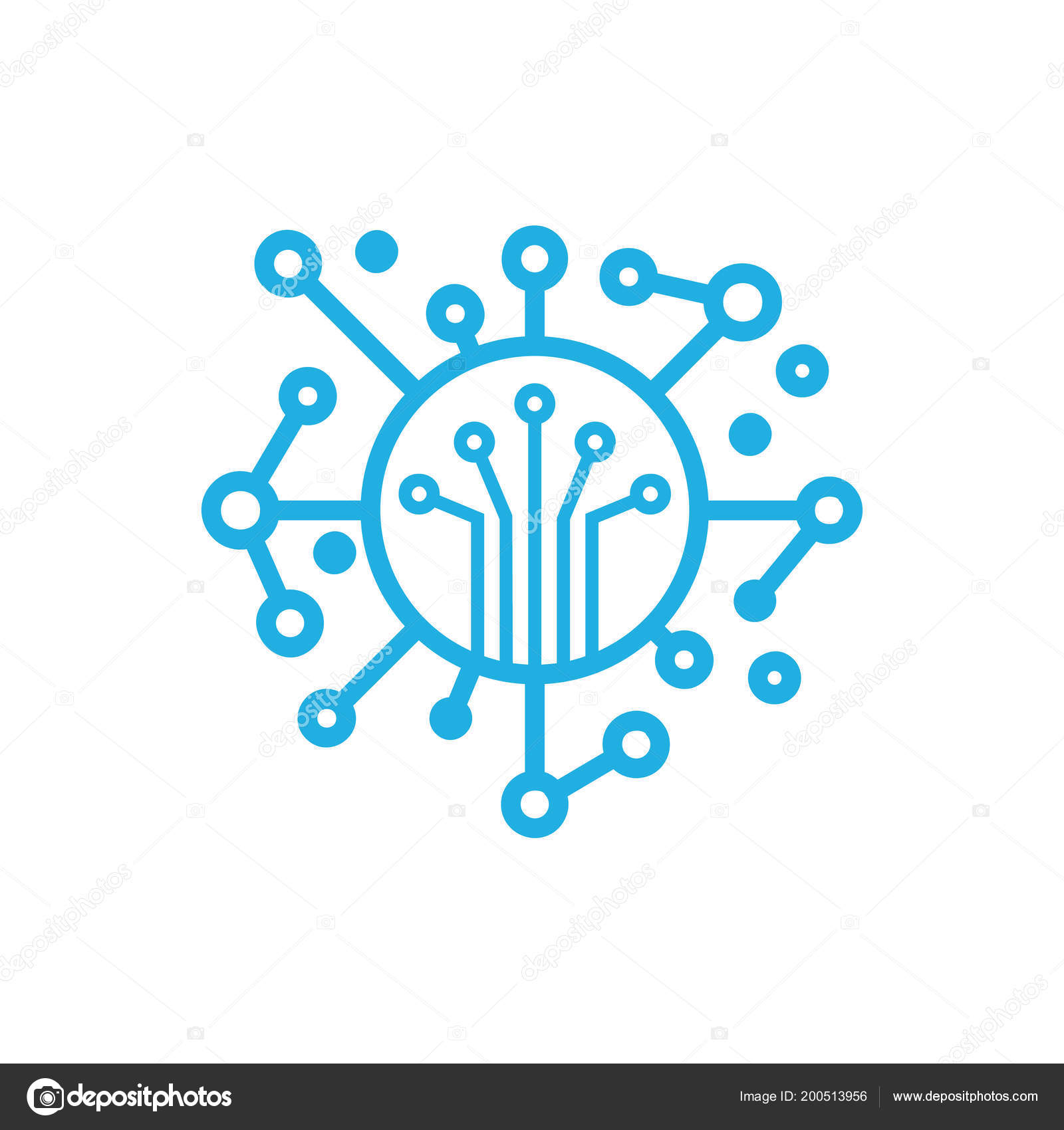Tech Network Logo Icon Design Stock Vector by ©putracetol 200513956