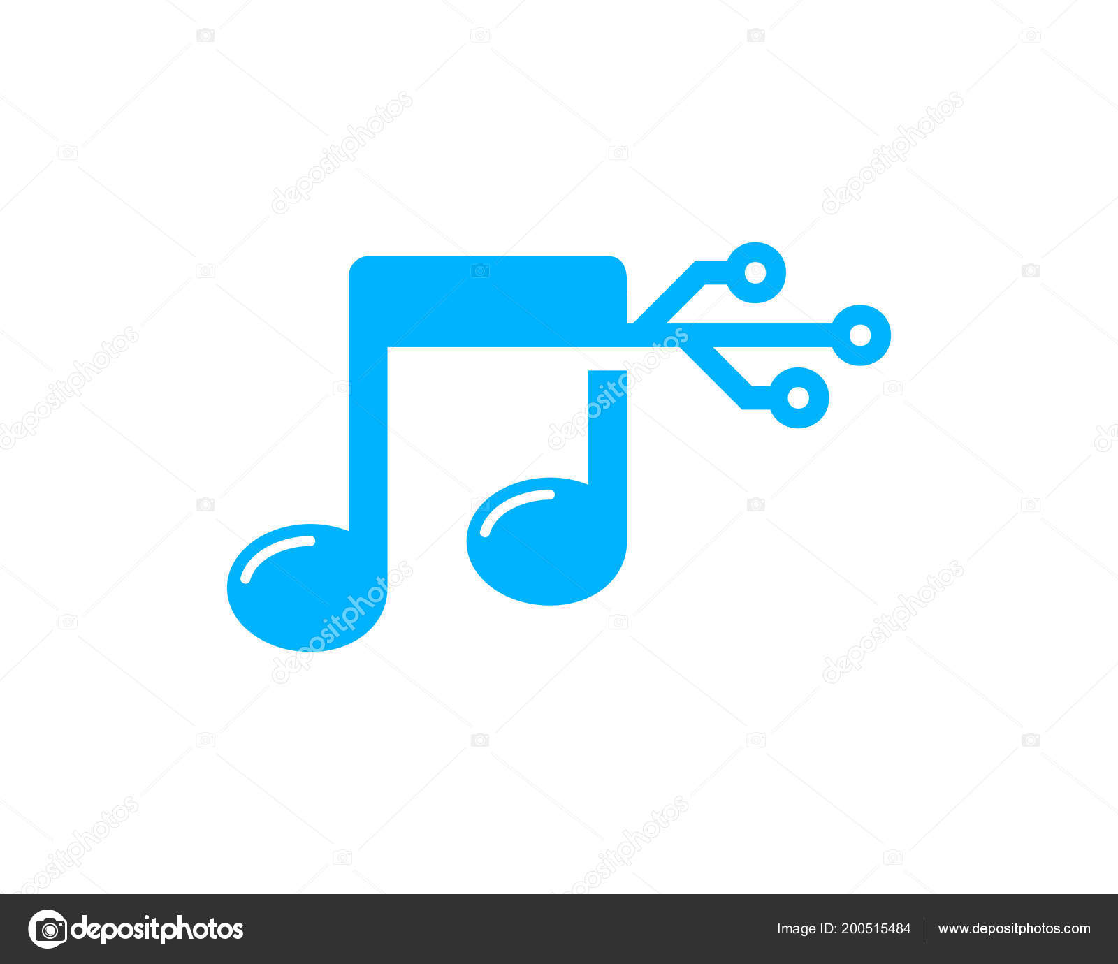 Share Music Logo Icon Design Stock Vector Image by ©putracetol #200515484