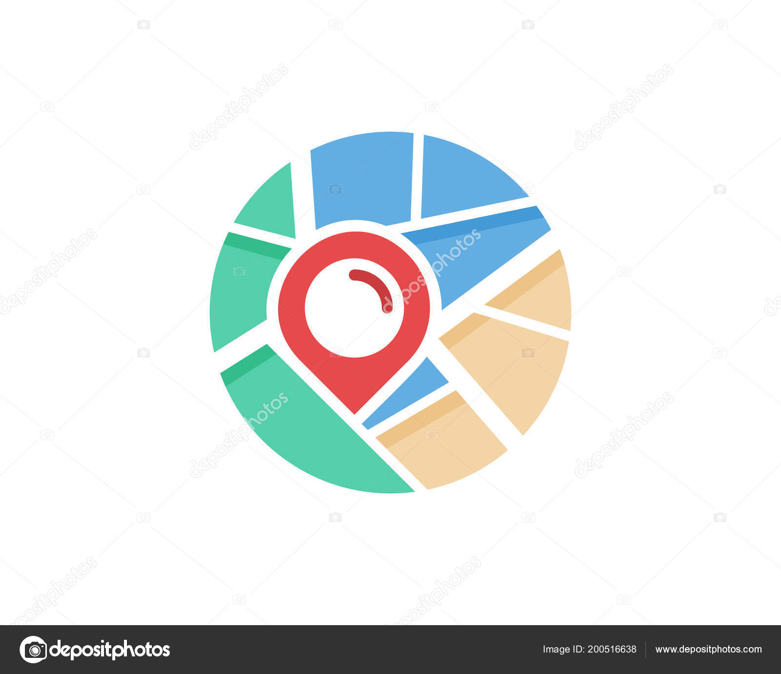 Map Logo Icon Design Vector Illustration Stock Vector Image by ...