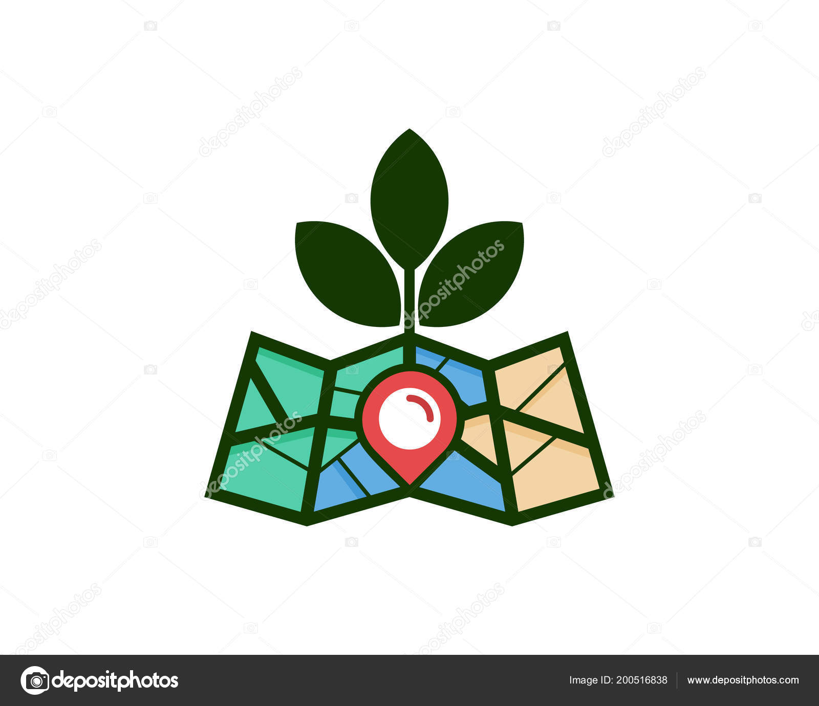 Map Logo Icon Design Vector Illustration Stock Vector Image by ...