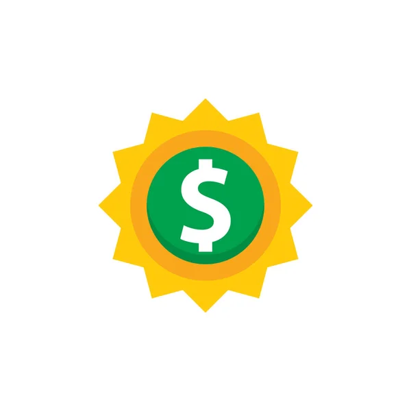 Sun Coin Logo Icon Design — Stock Vector © putracetol #200663048