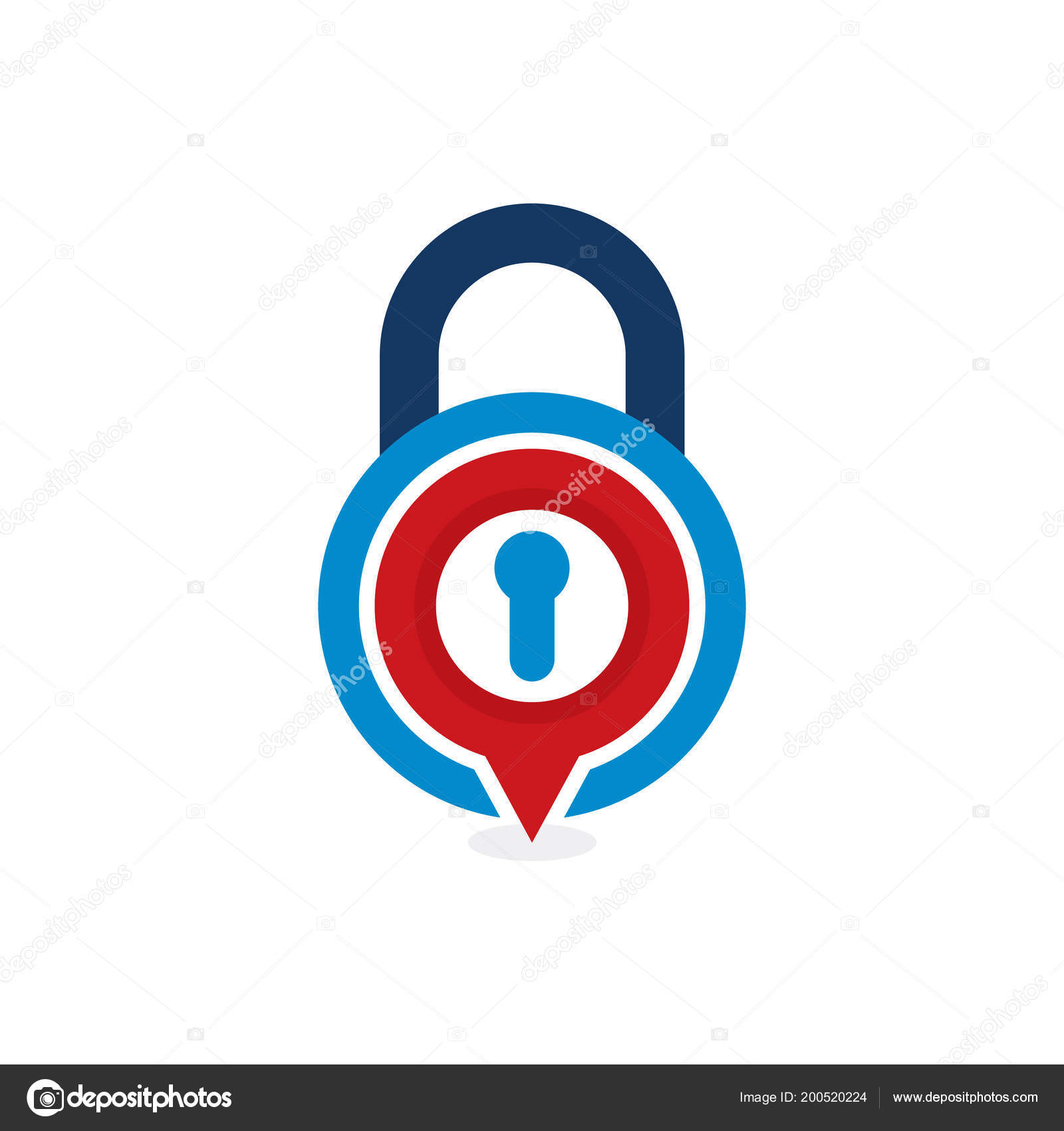 Pin Lock Logo Icon Design Stock Vector Image by ©putracetol #200520224