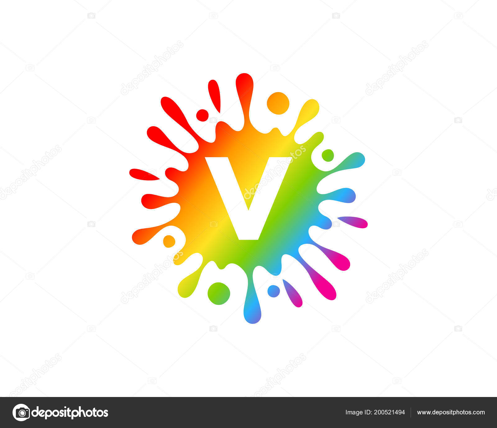 Splash Liquid Color Letter Icon Logo Design Element Stock Vector Image ...