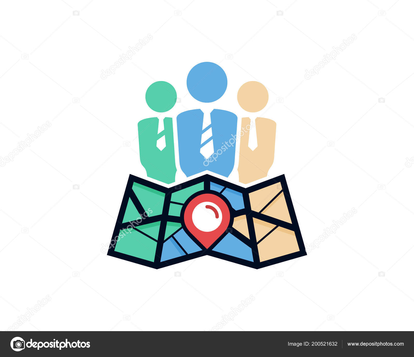 Map Logo Icon Design Vector Illustration Stock Illustration by ...