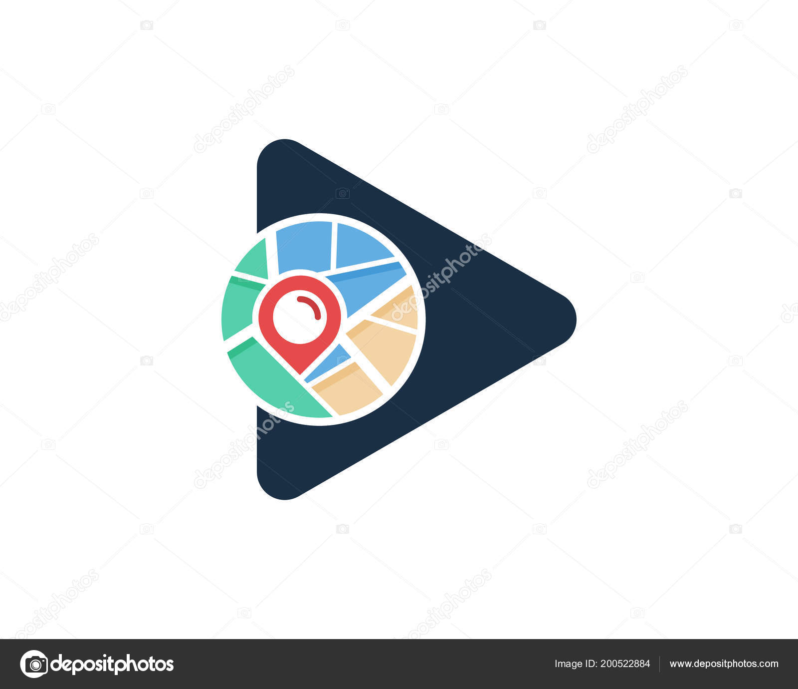 Map Logo Icon Design Vector Illustration Stock Vector Image by ...